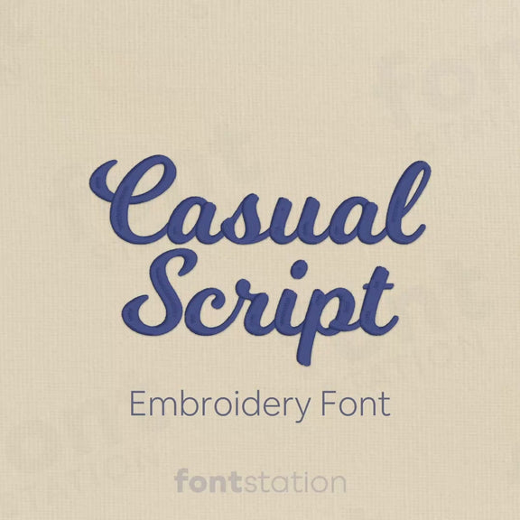 Casual Script Embroidery Font – FontStation